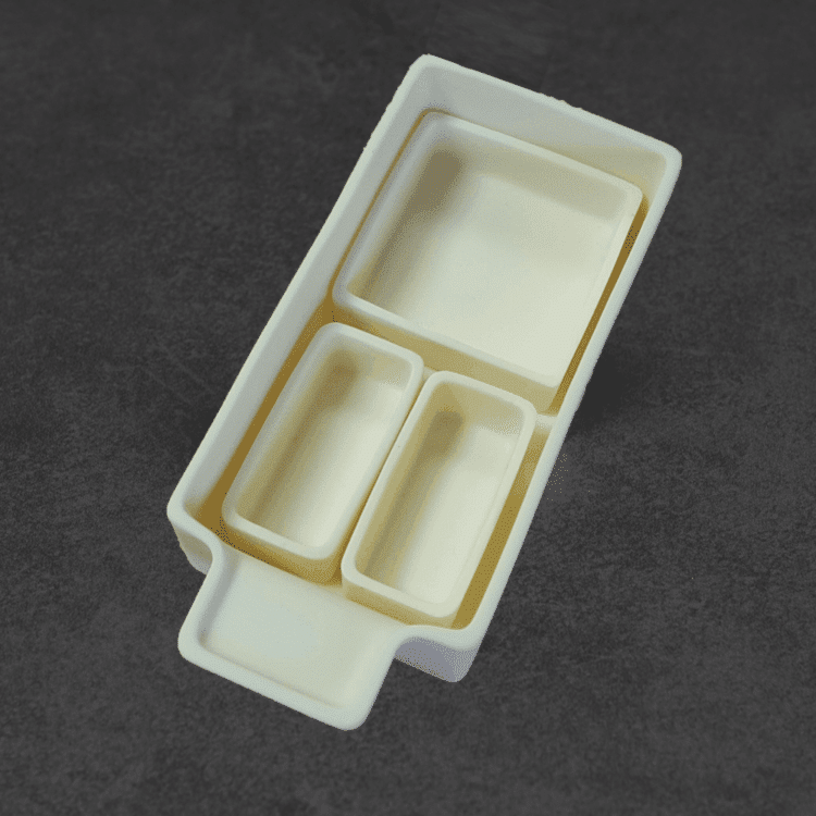 BS144INSERT2 | Alumina Boat Crucible with Rectangular Inserts