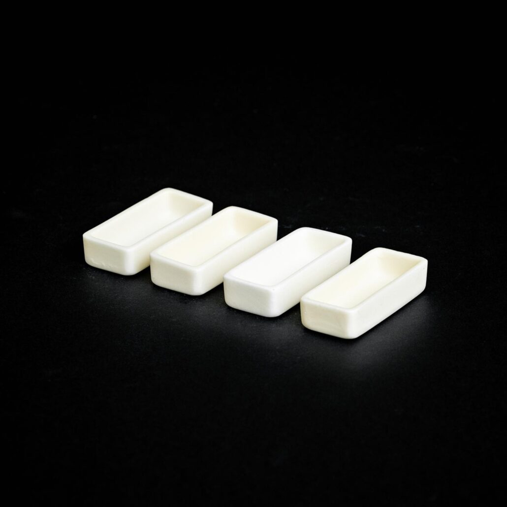 BS56MGO Flat Bottom MGO Boat Crucible 10ml - Almath Crucibles Ltd.