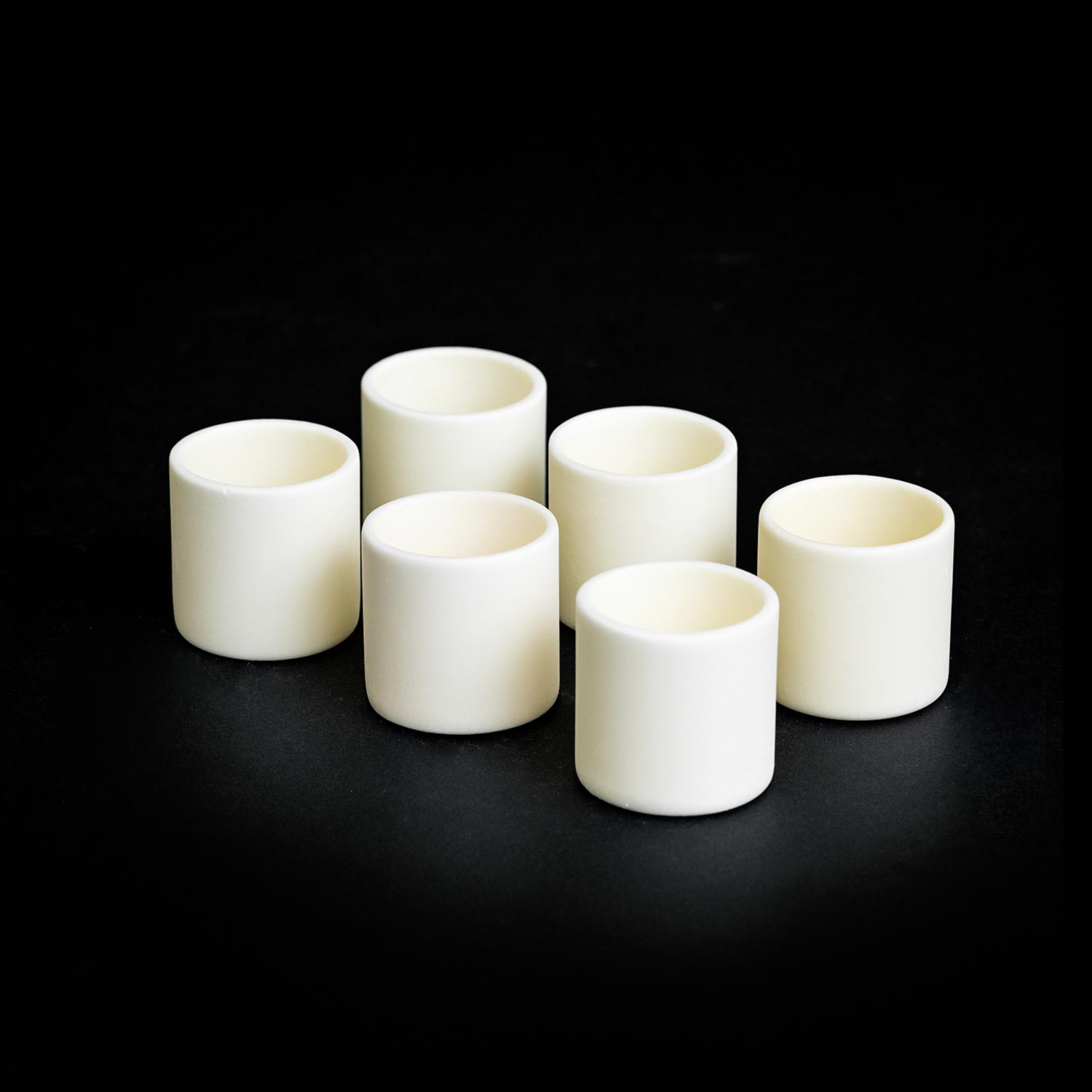 CC30ZTA Cylindrical ZTA Crucible 20ml - Almath Crucibles Ltd.