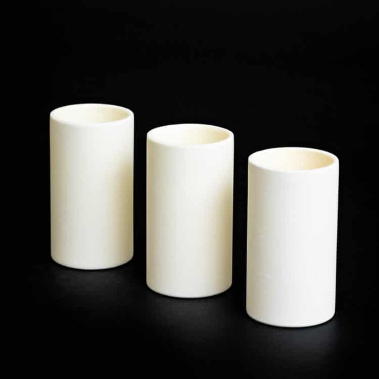 CC56ZTA Cylindrical ZTA Crucible 175ml - Almath Crucibles Ltd.