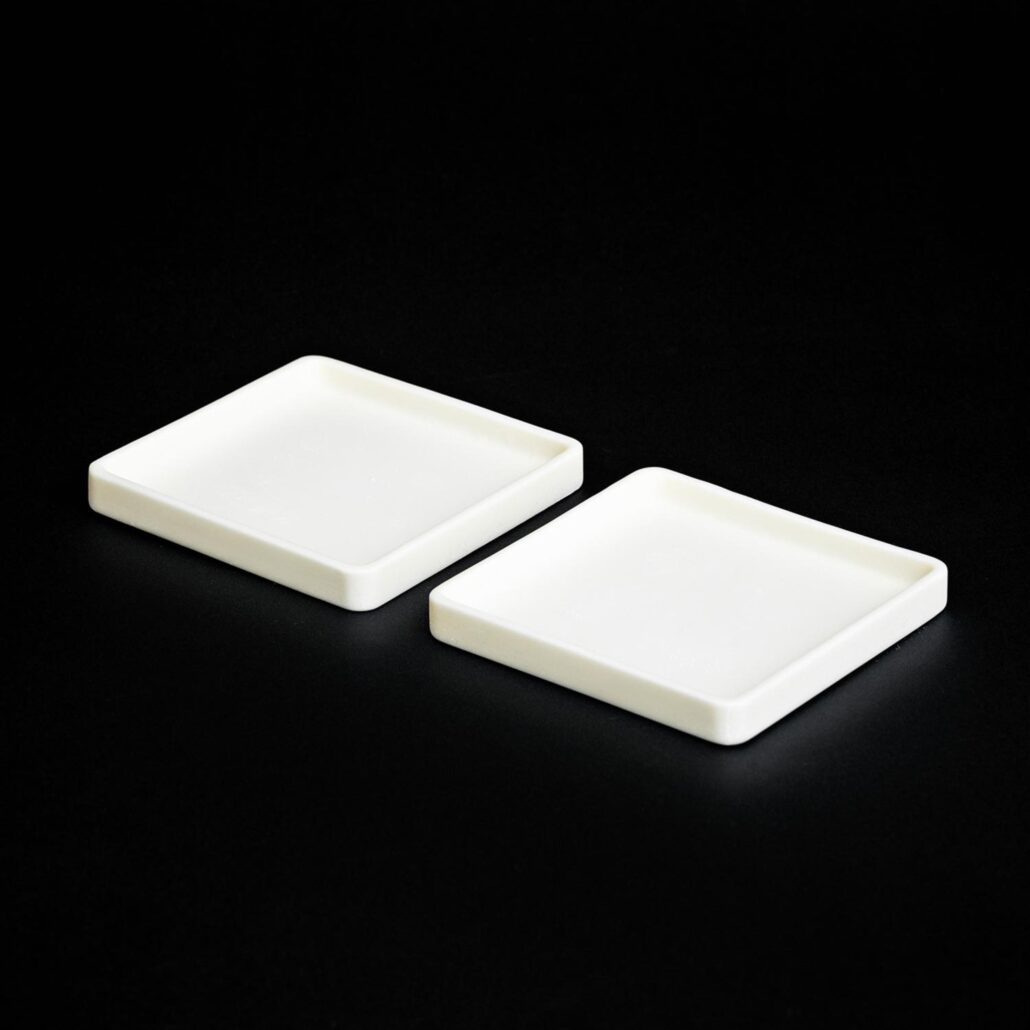 SS100 Rectangular Alumina Crucible 64.4ml - Almath Crucibles Ltd.