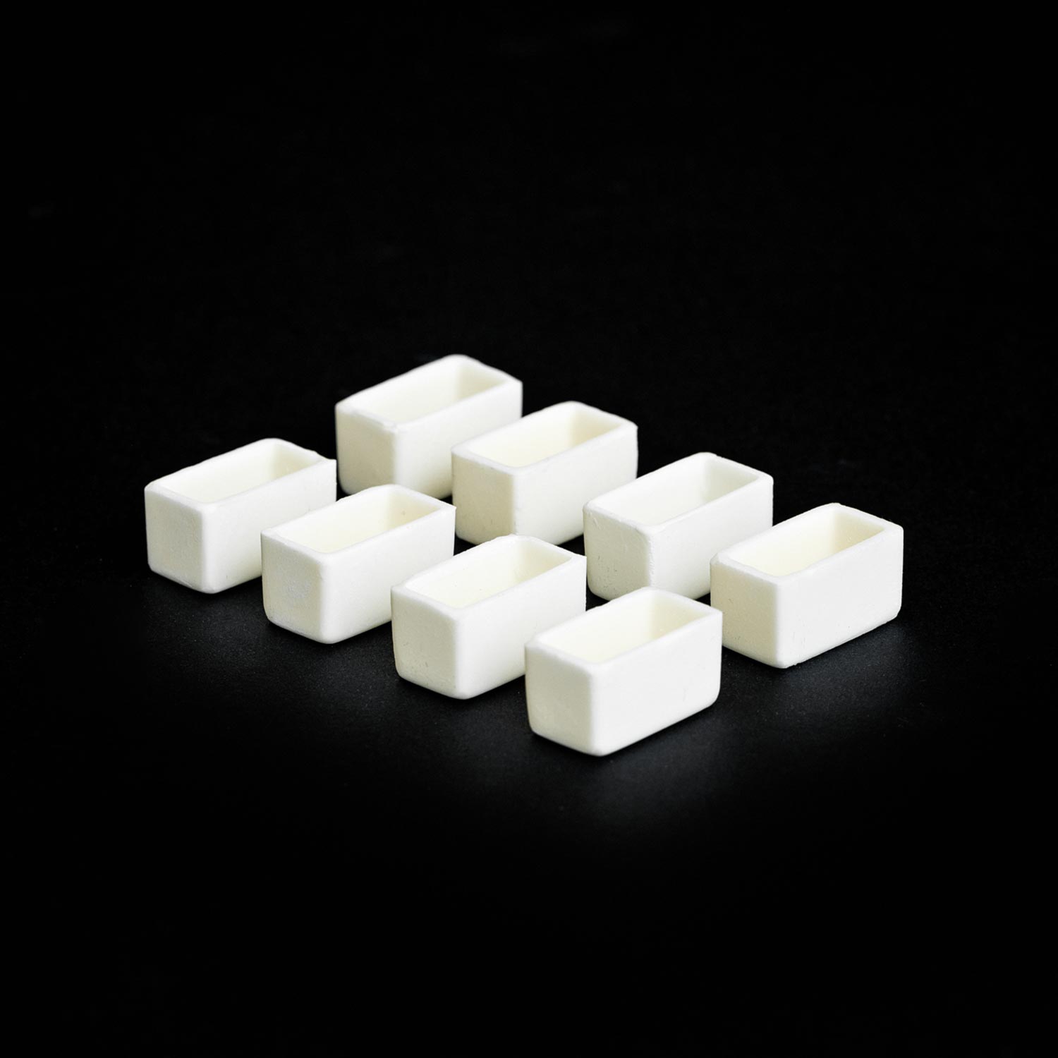 SS22 Rectangular Alumina Crucible 1.63ml - Almath Crucibles Ltd.
