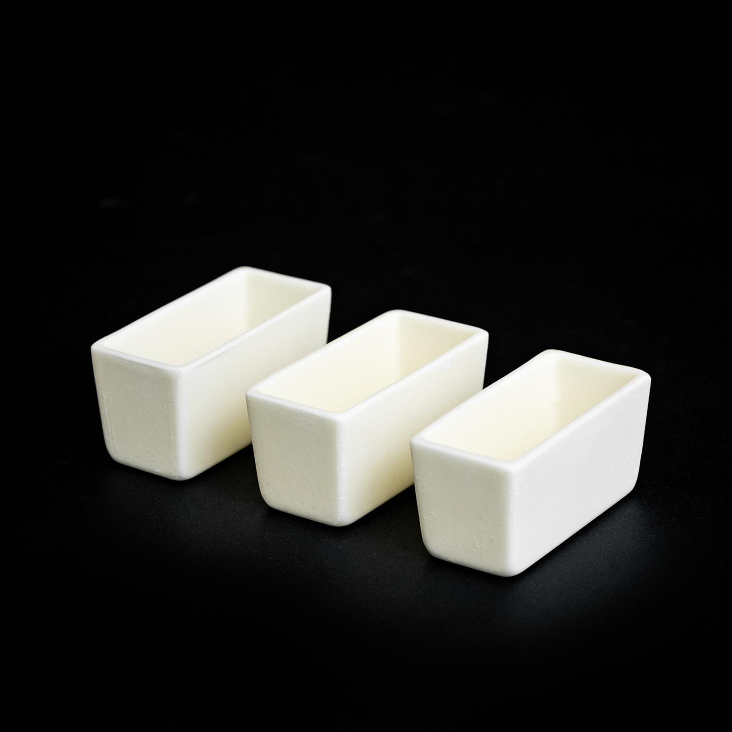 SS52 Rectangular Alumina Crucible 25.5ml - Almath Crucibles Ltd.