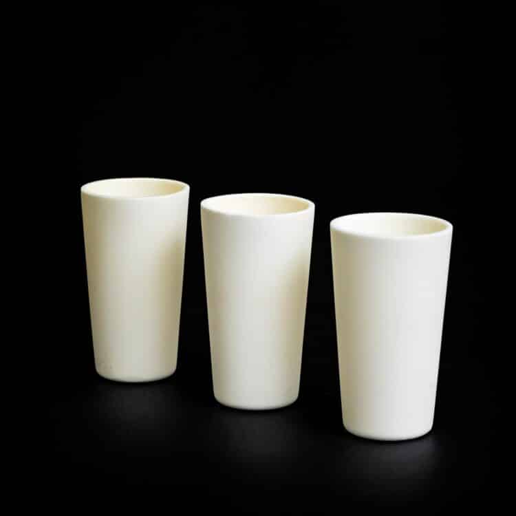 TW53ZTA Tapered Wall ZTA Crucible - Almath Crucibles Ltd.